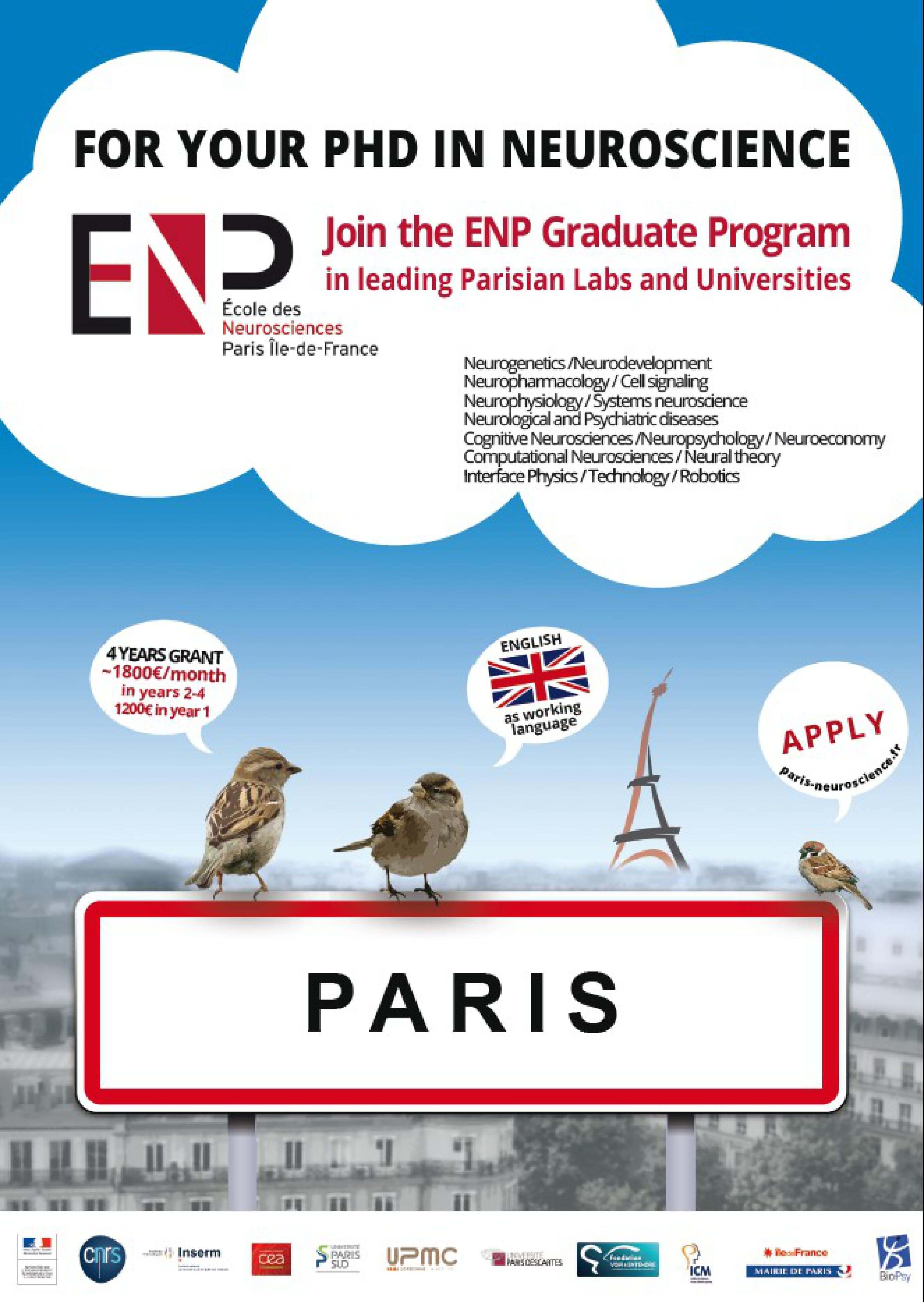 Phd in neuroscience – Ecole des neurosciences de Paris: Call for ... Phd in neuroscience – Ecole des neurosciences de Paris: Call for ...